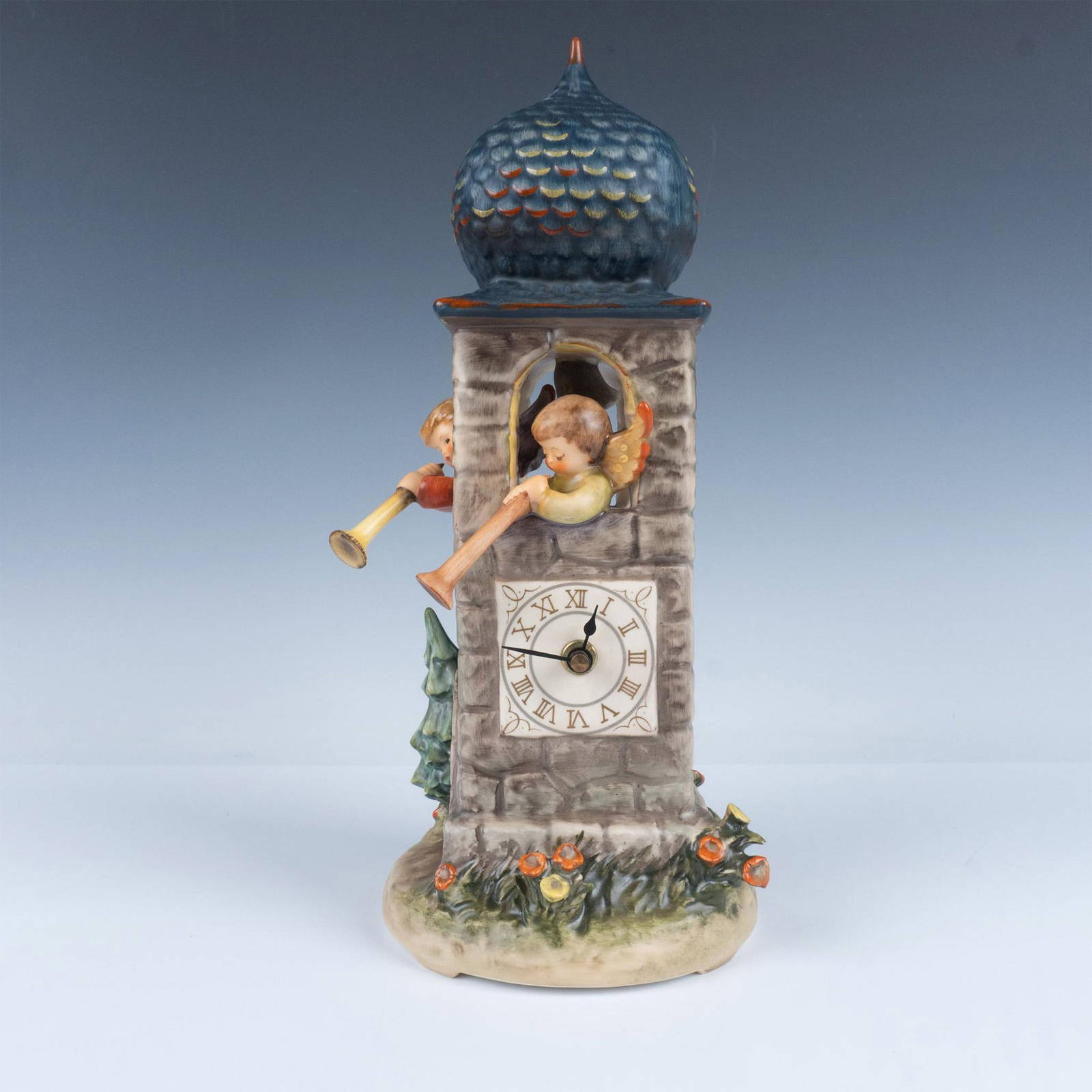 Goebel Hummel Porcelain Clock, Call To Worship Clock Tower Auction