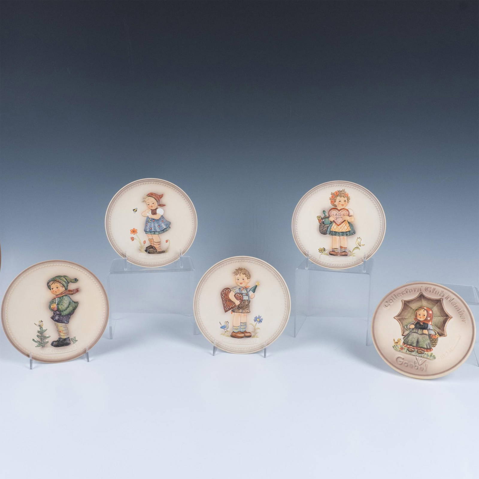 5pc Goebel Hummel Celebration Wall Plate Series Auction