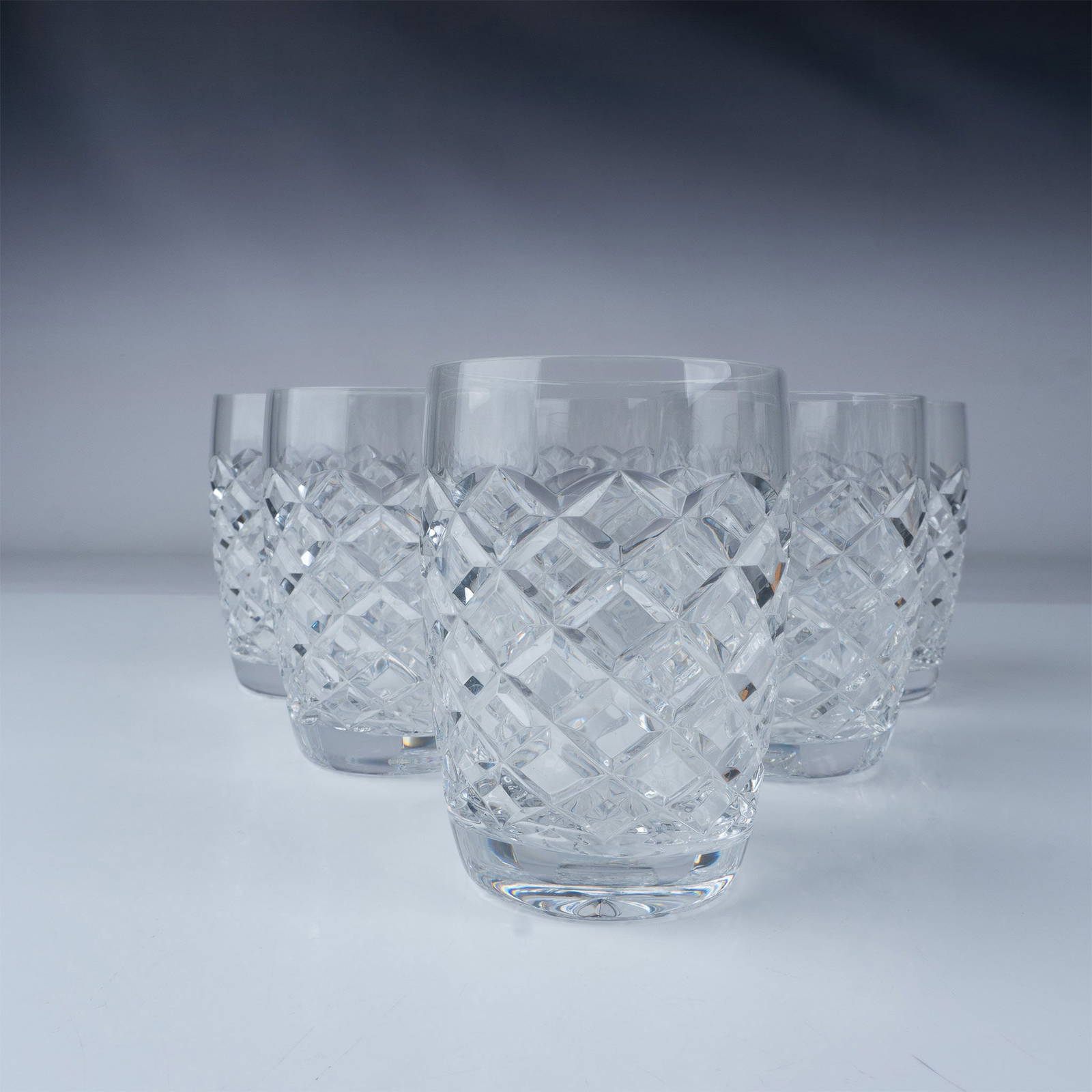 6pc Waterford Crystal Comeragh Pattern Tumbler Glass Set Auction