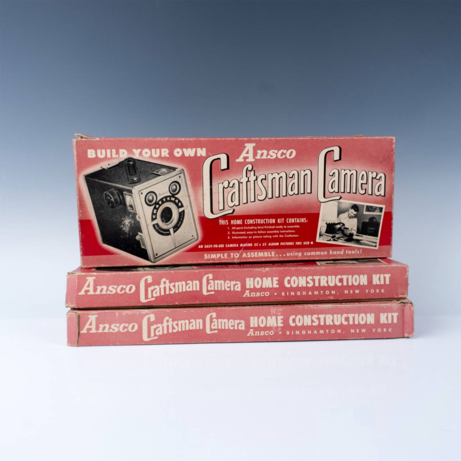 3 Pc Ansco Craftsman Camera Home Construction Kits Auction