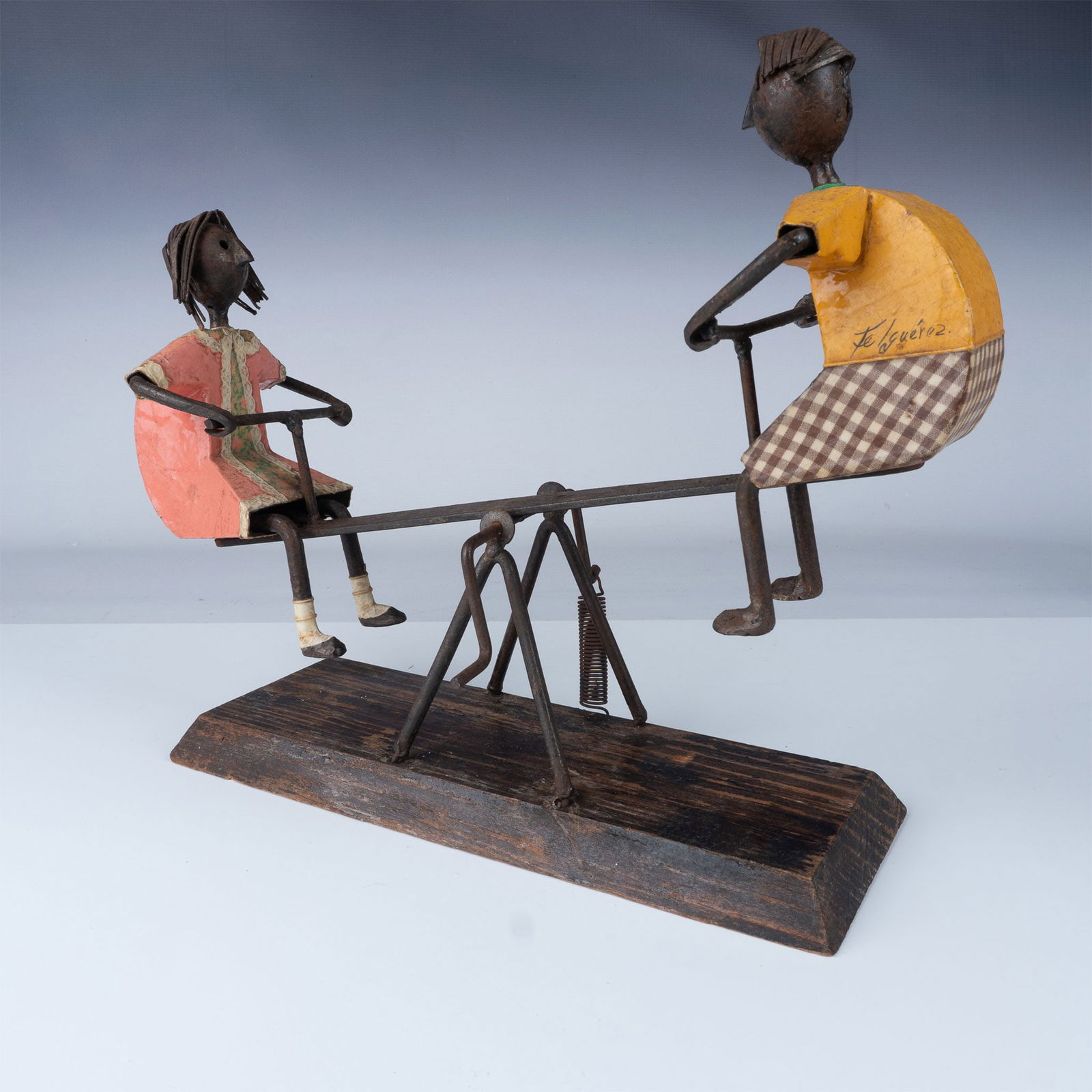 Manuel Felguerez Hand Painted See Saw Sculpture, Signed Auction