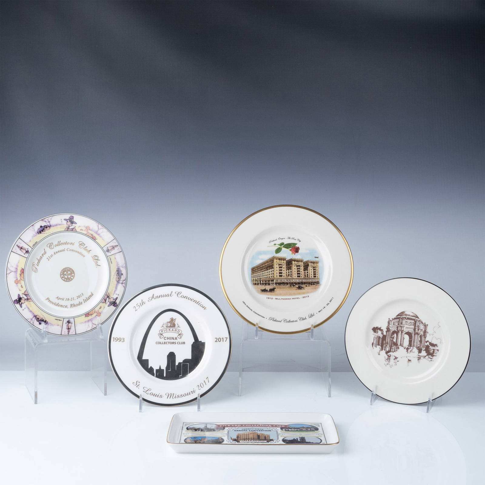 5pc Pickard Collectors Club Commemorative Plates Auction