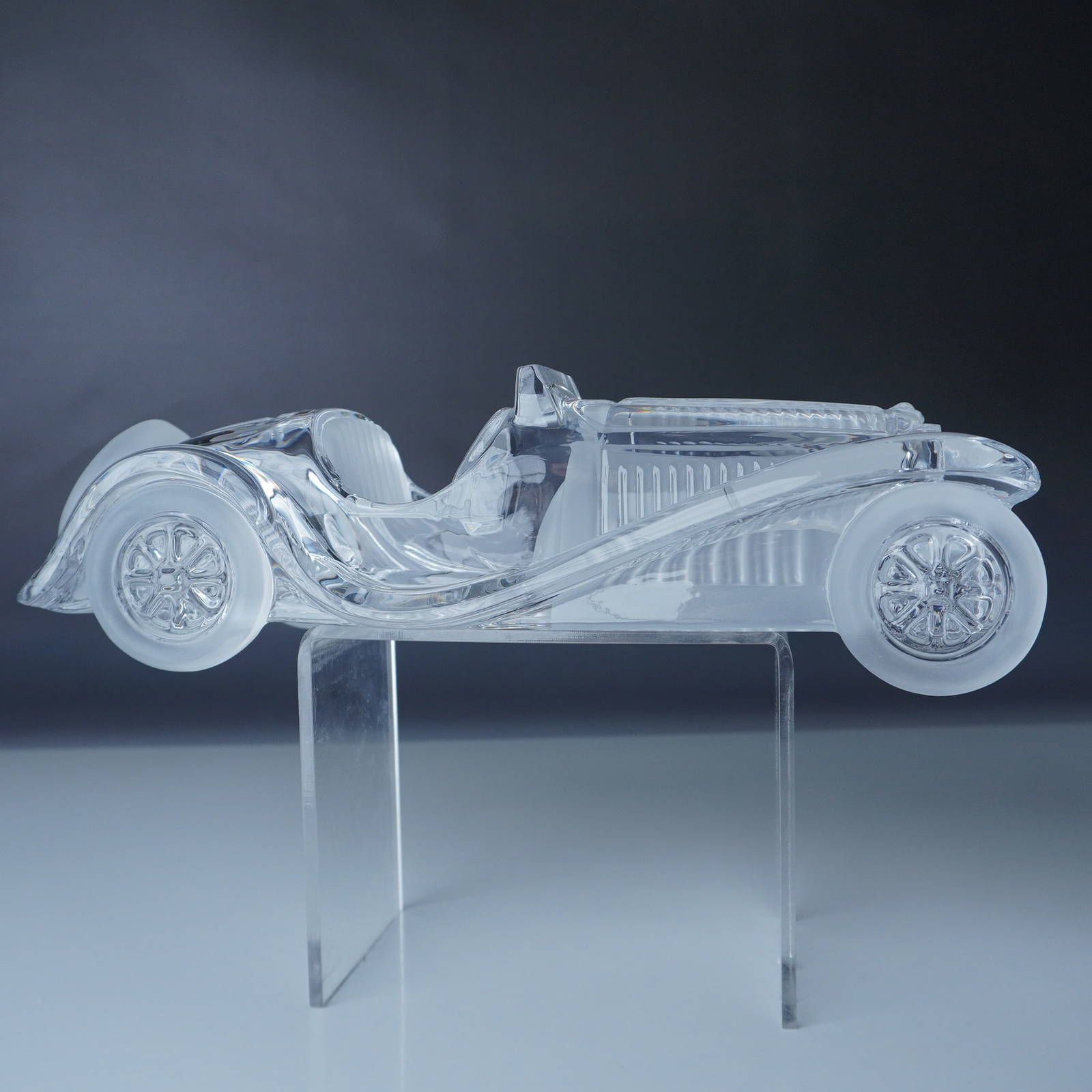 Daum France Crystal Automobile Sculpture, 1931 Bugatti 55 Roadster Auction