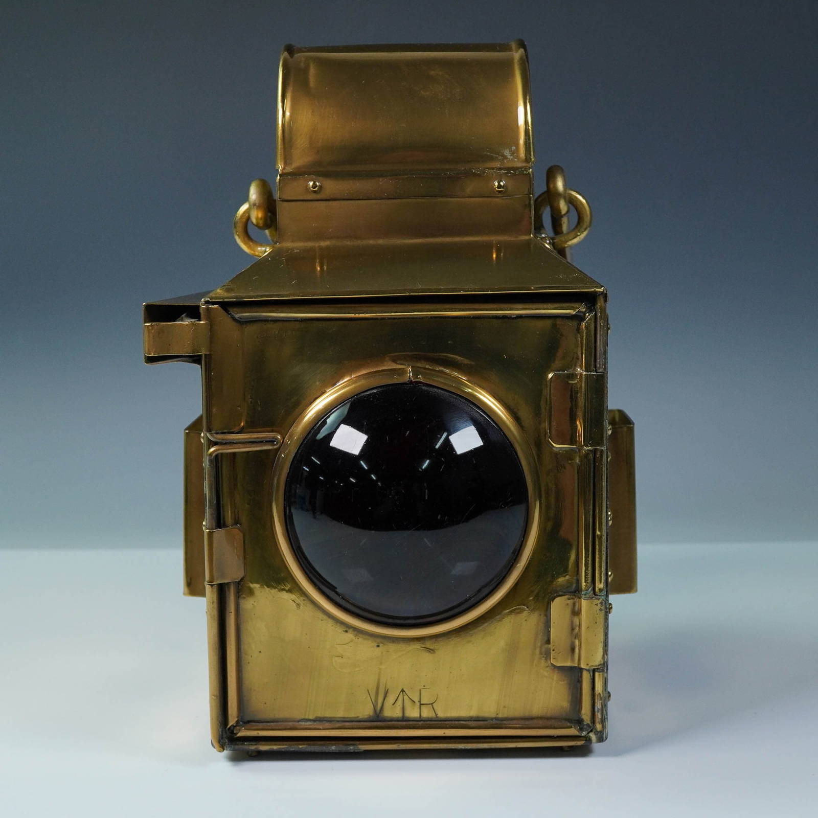 Brass Bow Lantern With Bullseye Lenses Auction