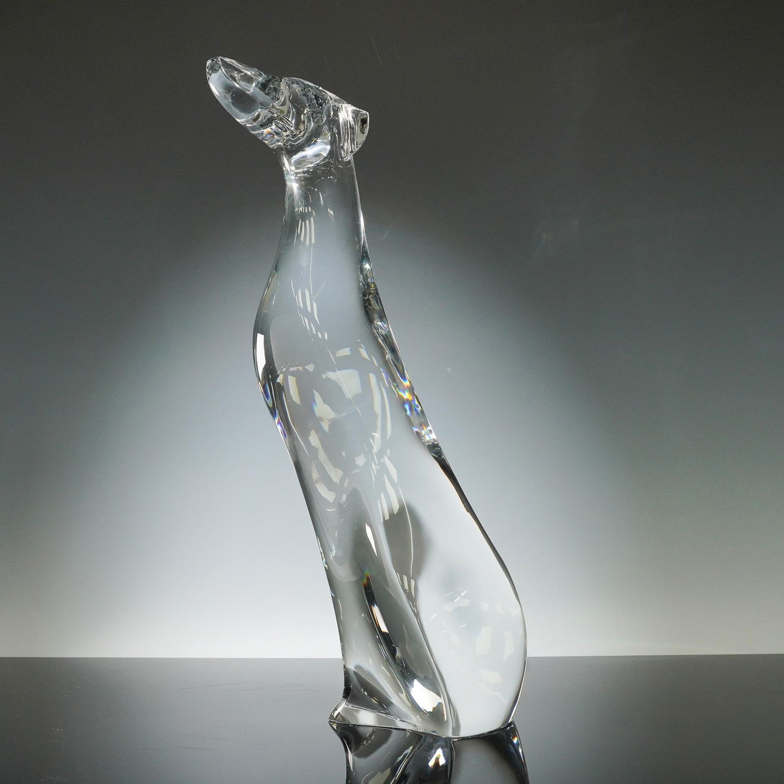 Baccarat Crystal Greyhound Sculpture By Robert Rigot Auction