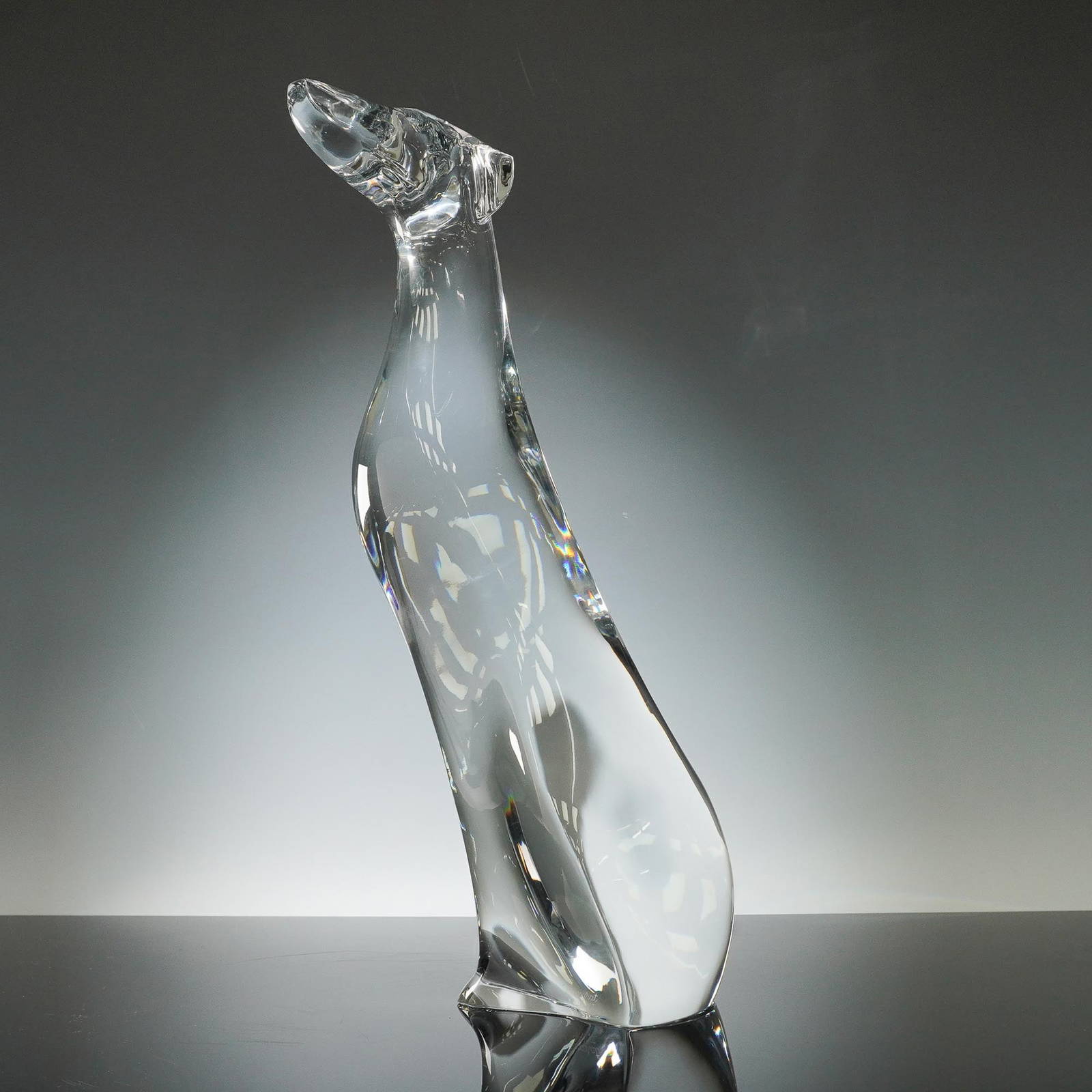 Baccarat Crystal Greyhound Sculpture By Robert Rigot Auction