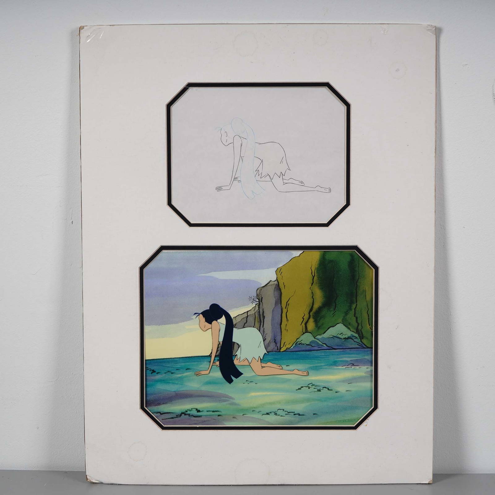 The Little Mermaid Animation Cel & Original Drawing, Hbo Production Auction