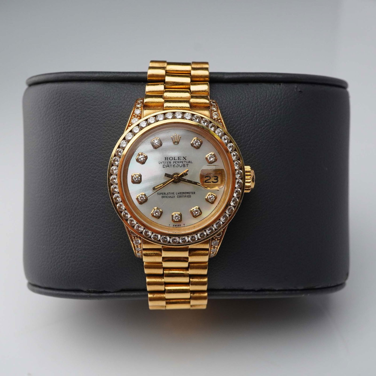 Rolex Lady-datejust 18k Gold Watch, Diamond Dial & Bezel - Jun 08, 2025 ...