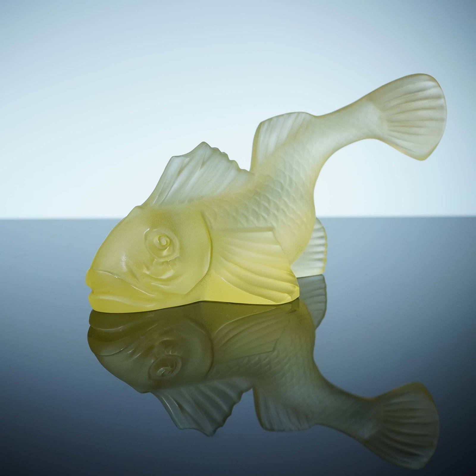 Baccarat Crystal Figurine, Carbot Fish Auction