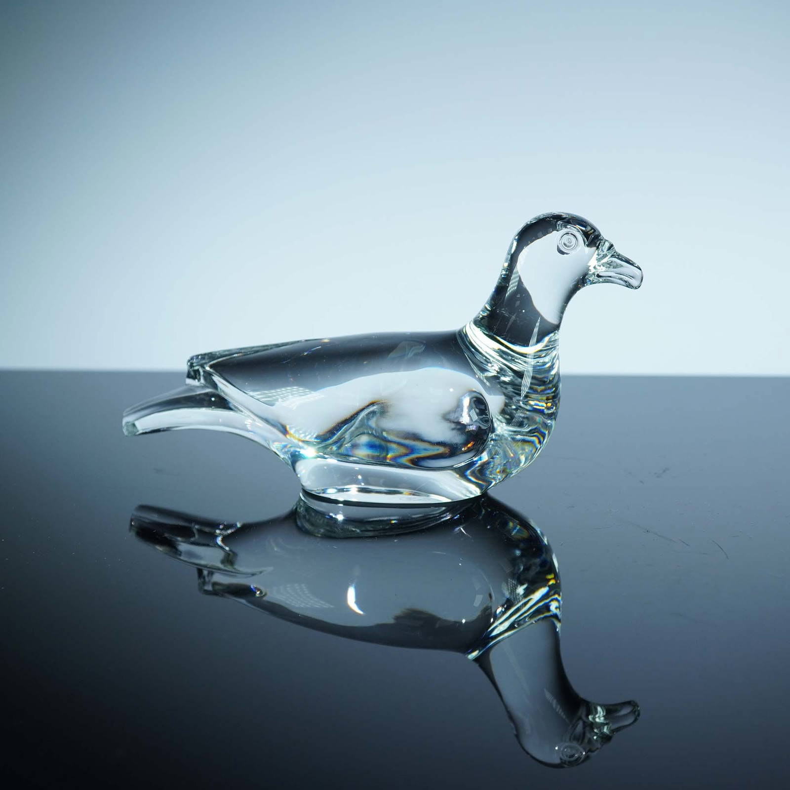 Baccarat Crystal Turtle Dove Figurine Auction