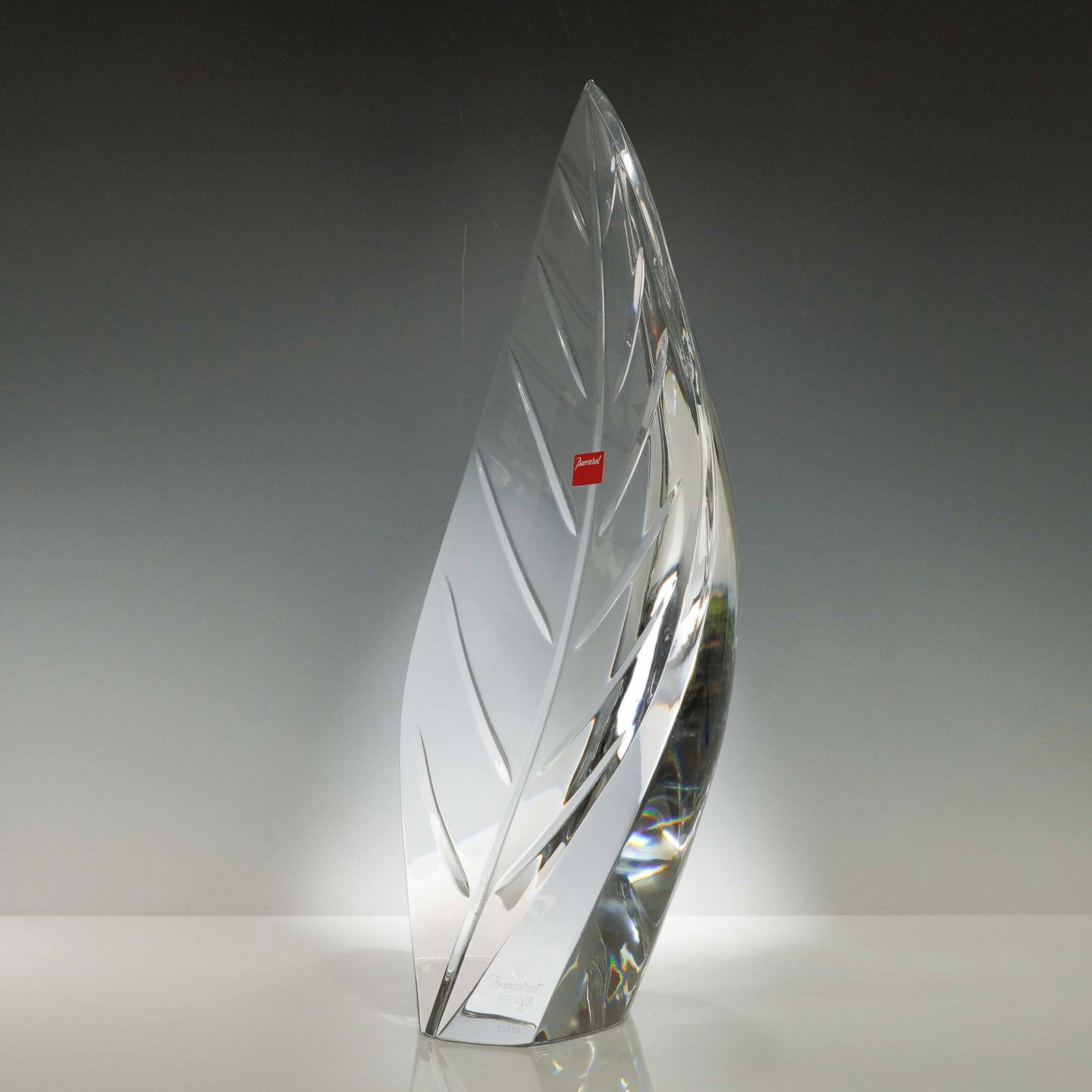 Baccarat Crystal Leaf Sculpture By Robert Rigot, Limited Edition - Jun ...