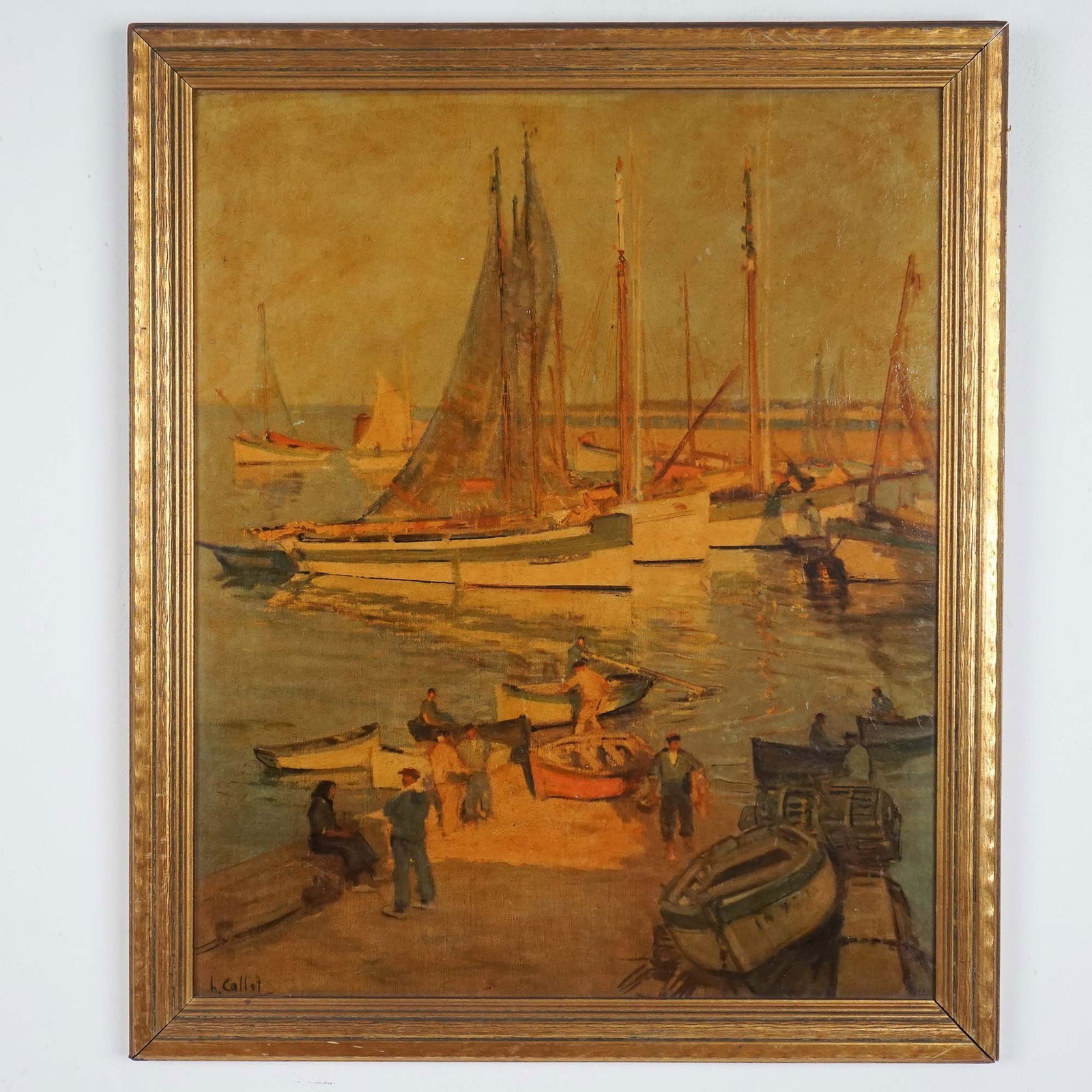 After H. Callot Seaside Theme Print On Board Auction