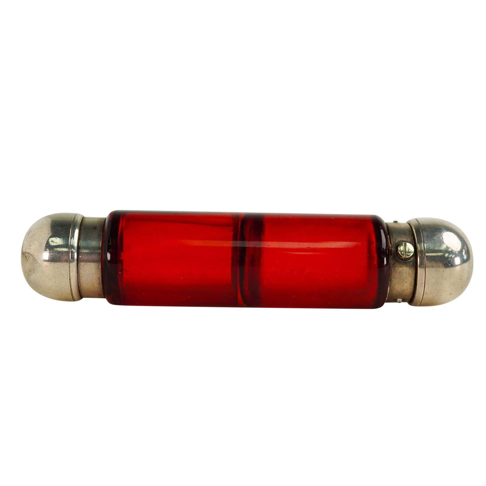 Antique Gilt Sterling Silver Bristol Red Glass Double Perfume Scent ...