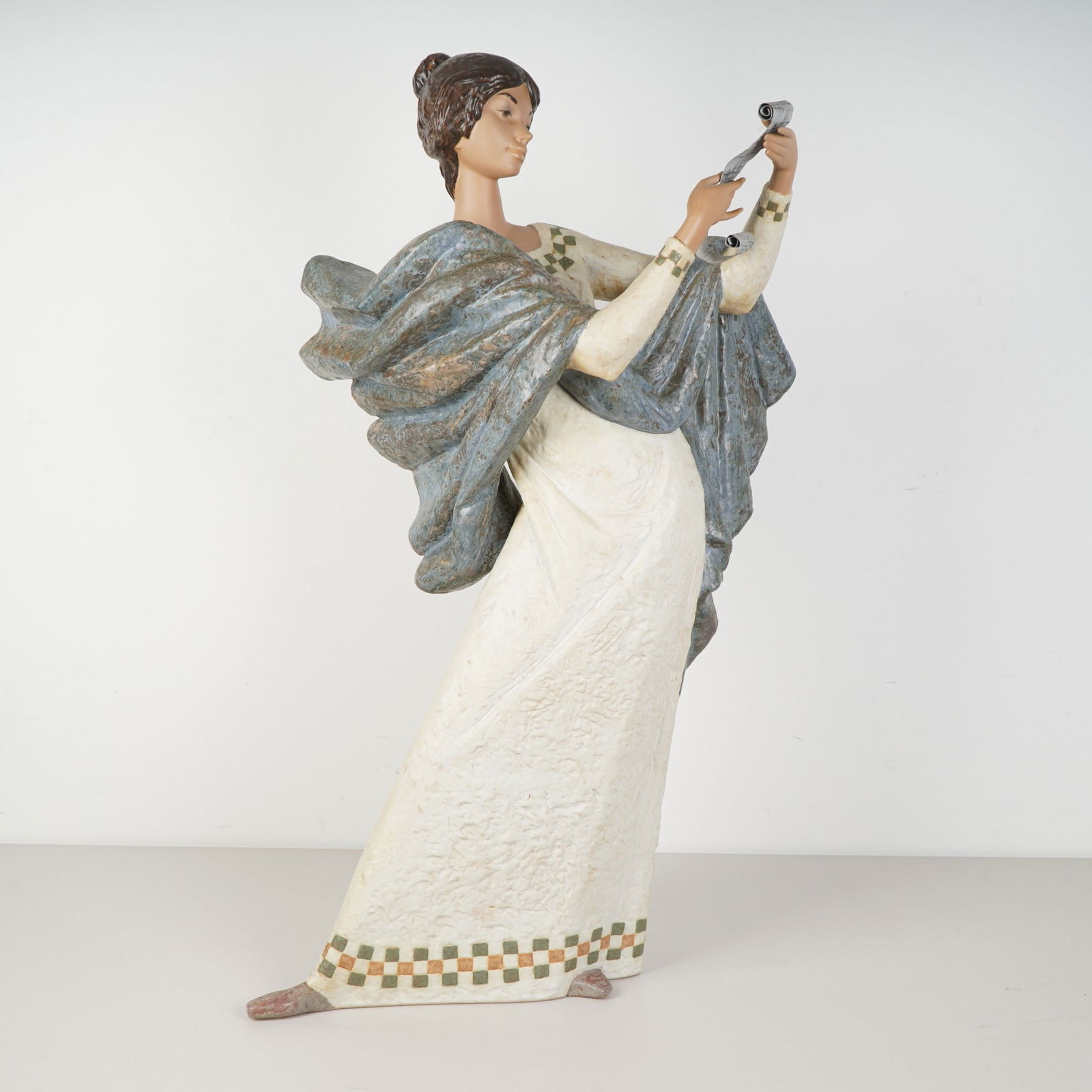 Lladro Porcelain Gres Finish Figurine, Lectora By Alfredo Ruiz, 01012015 Auction