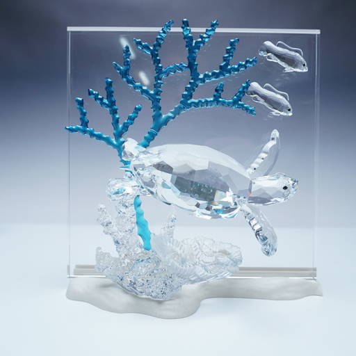 Swarovski Crystal Figurine, Eternity Sea Turtles, Wonders Of The Sea