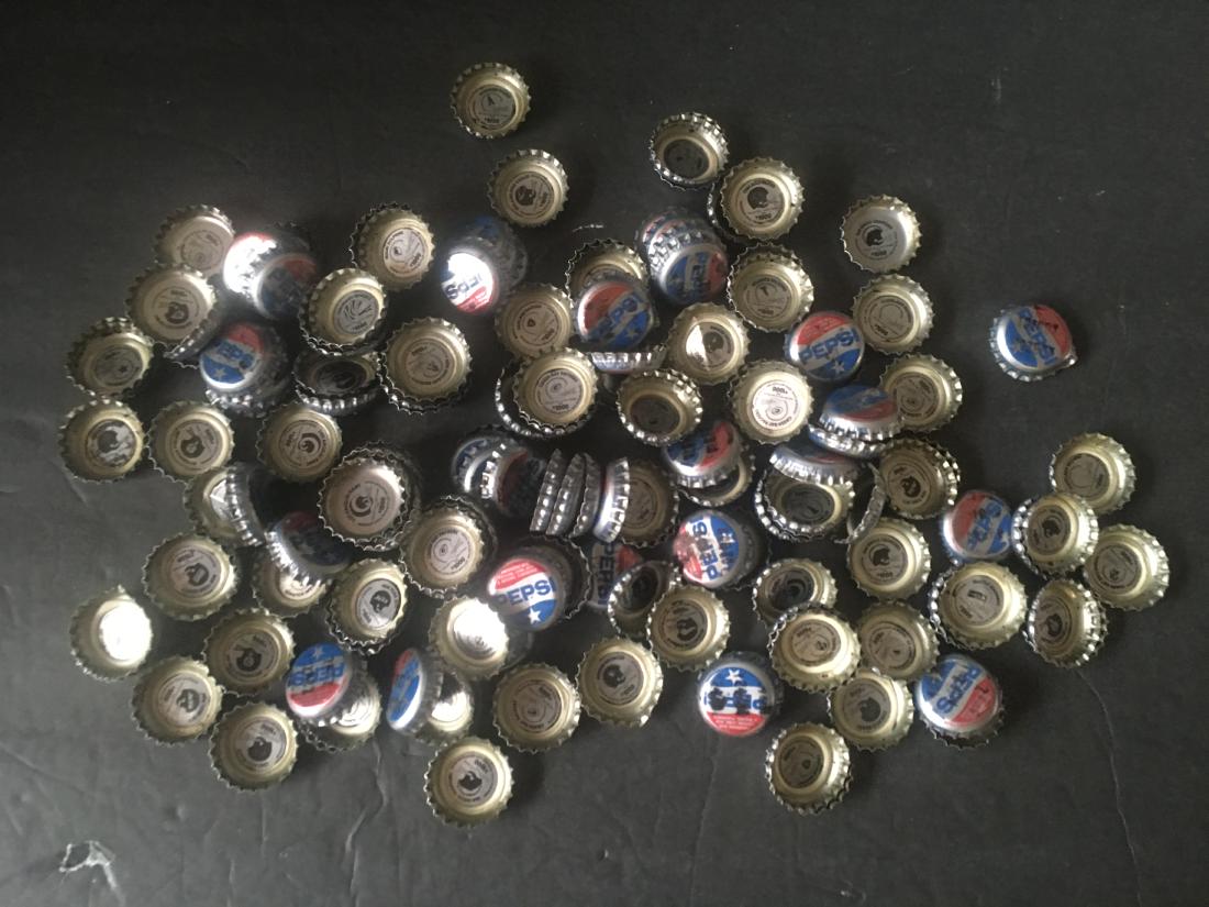 FOOTBALL PEPSI BOTTLE CAPS LOT 100+/-