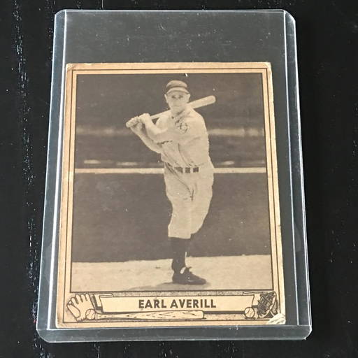 1940 Play Ball Baseball Card Earl Averill #46