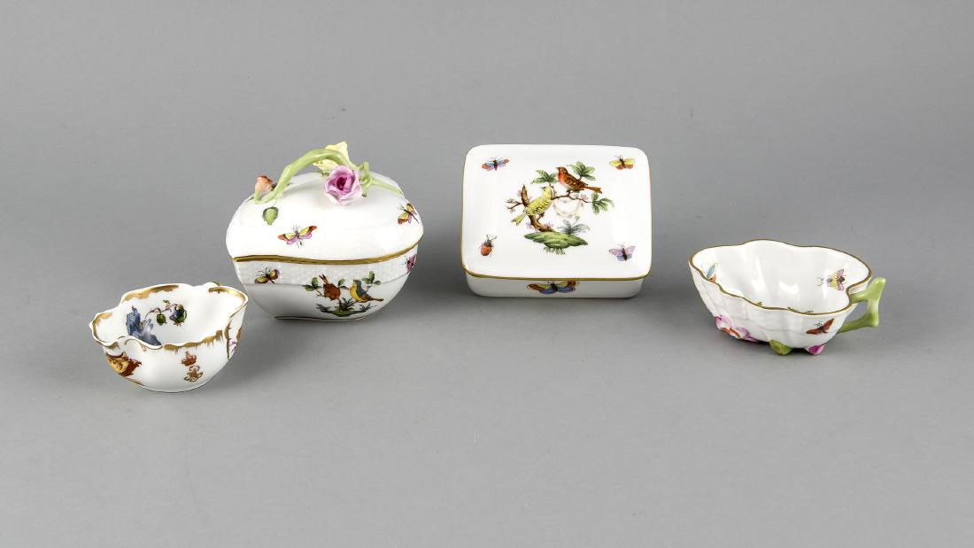 Three decorative pieces, Herend, mark after 1967,