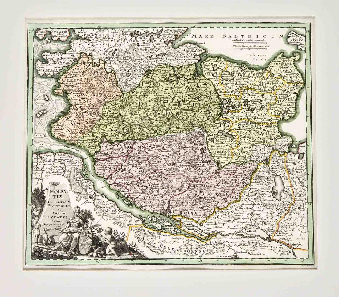 Historical map of Holstein and Dithmarschen, ''Holsatia