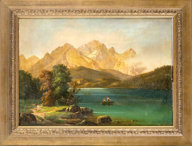 Anonymous Landscape Painter Around 1900, Alpine Lake
