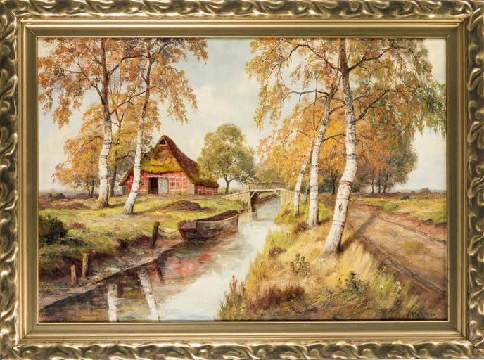 Jan Fokken (1881 1962), Painter From Bremen, Oil