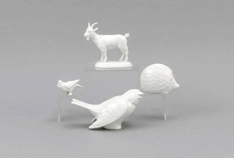 Four Animal Figures, Kpm Berlin, Stamps 1962 1992, 2nd