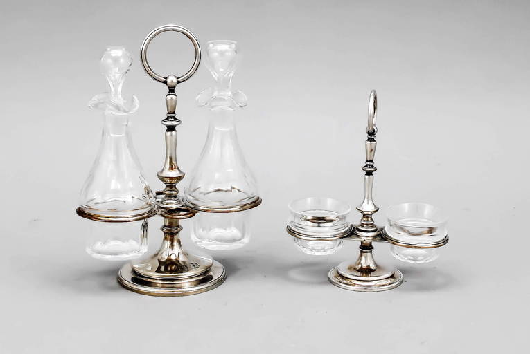 Two Pieces Cruet Stand, F