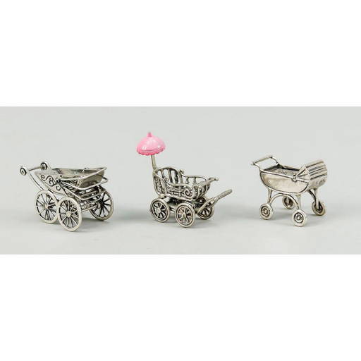 Three Miniature Baby Carriages, Ita