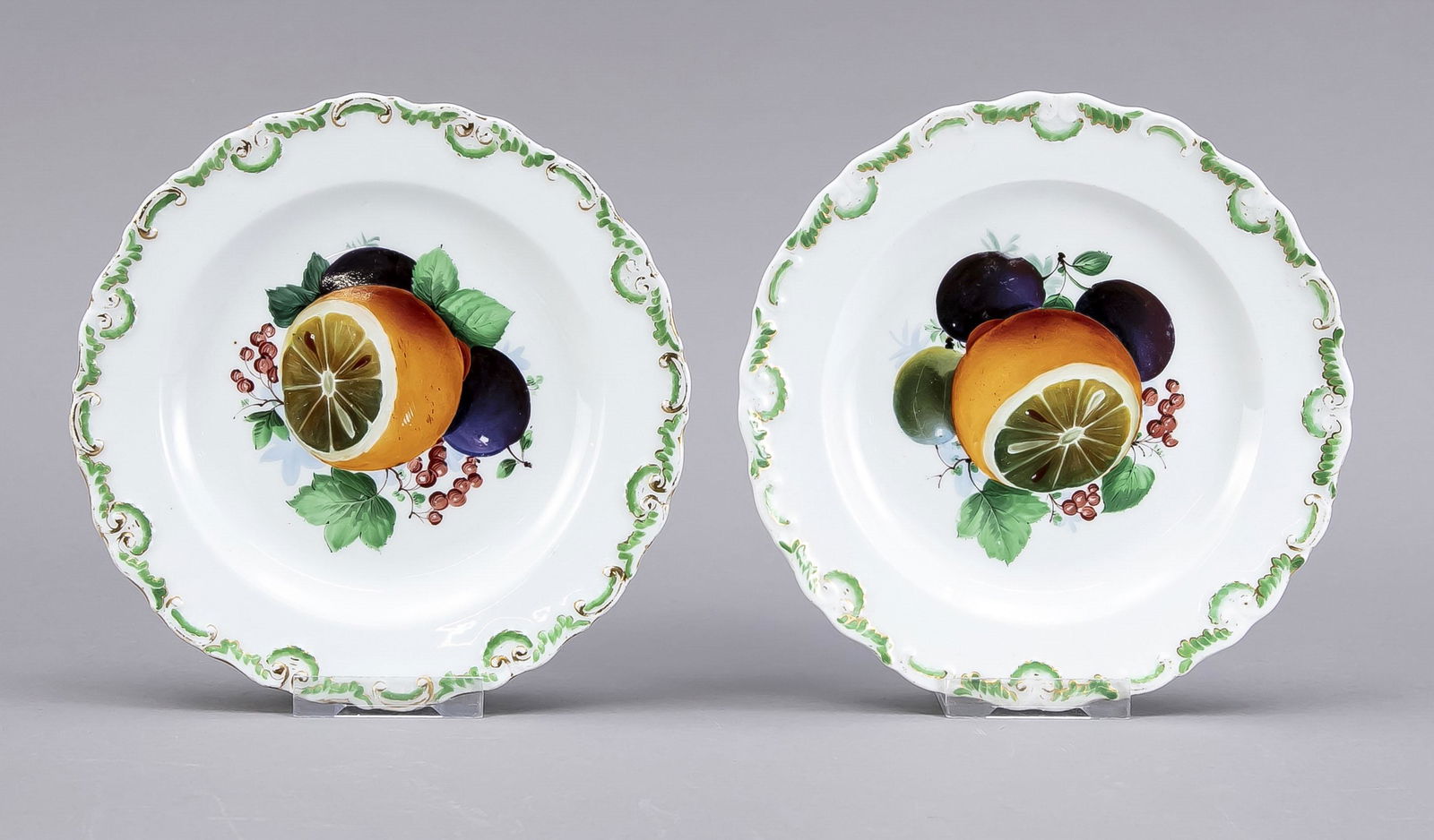 Two Plates, Meissen, Mark 1850 1924,