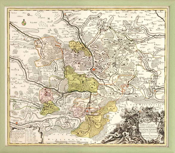 Historical Map Of Ellwangen An