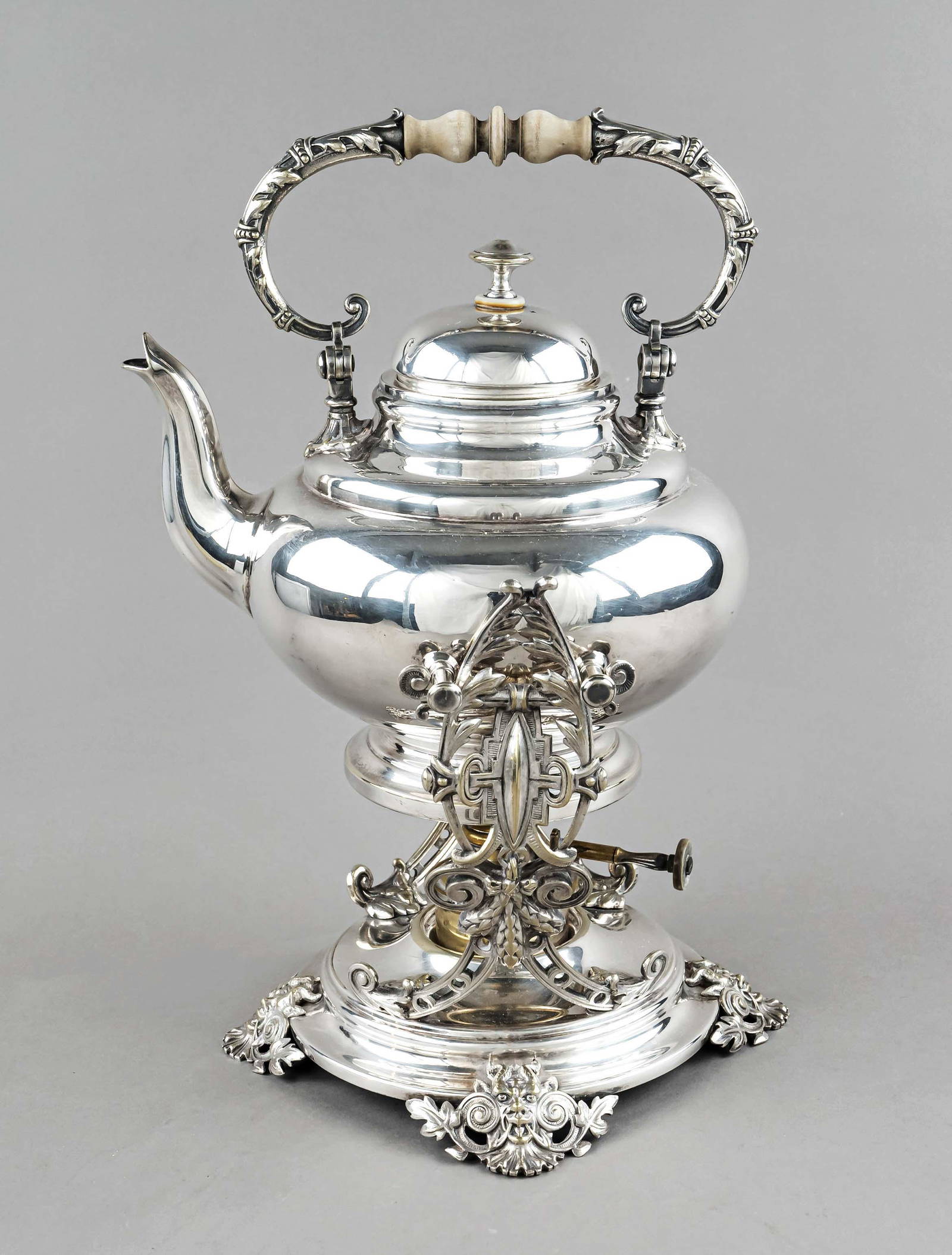 Tea Kettle On Rechaud, German, Auction
