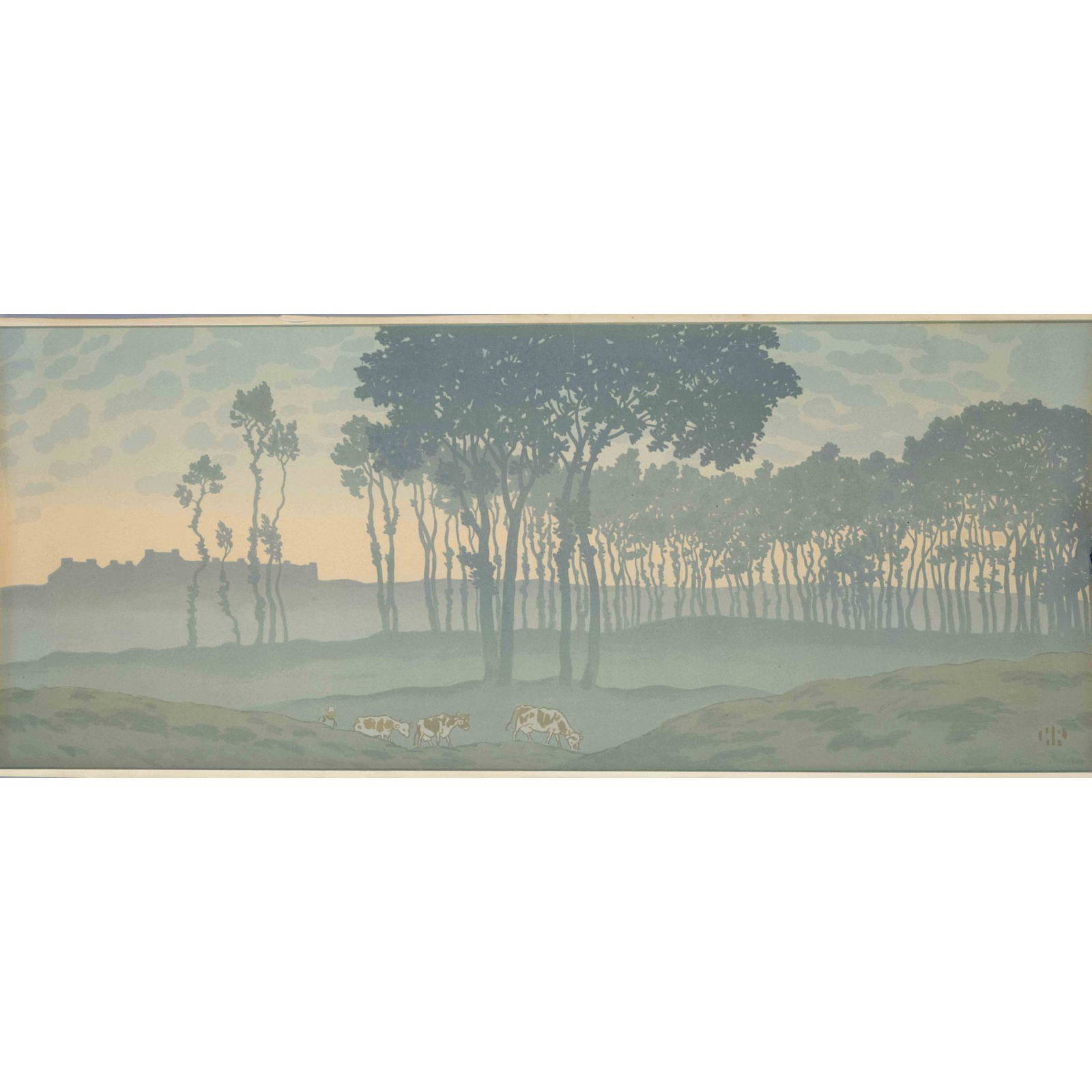 Henri Riviere (1864-1951), Two Color Auction