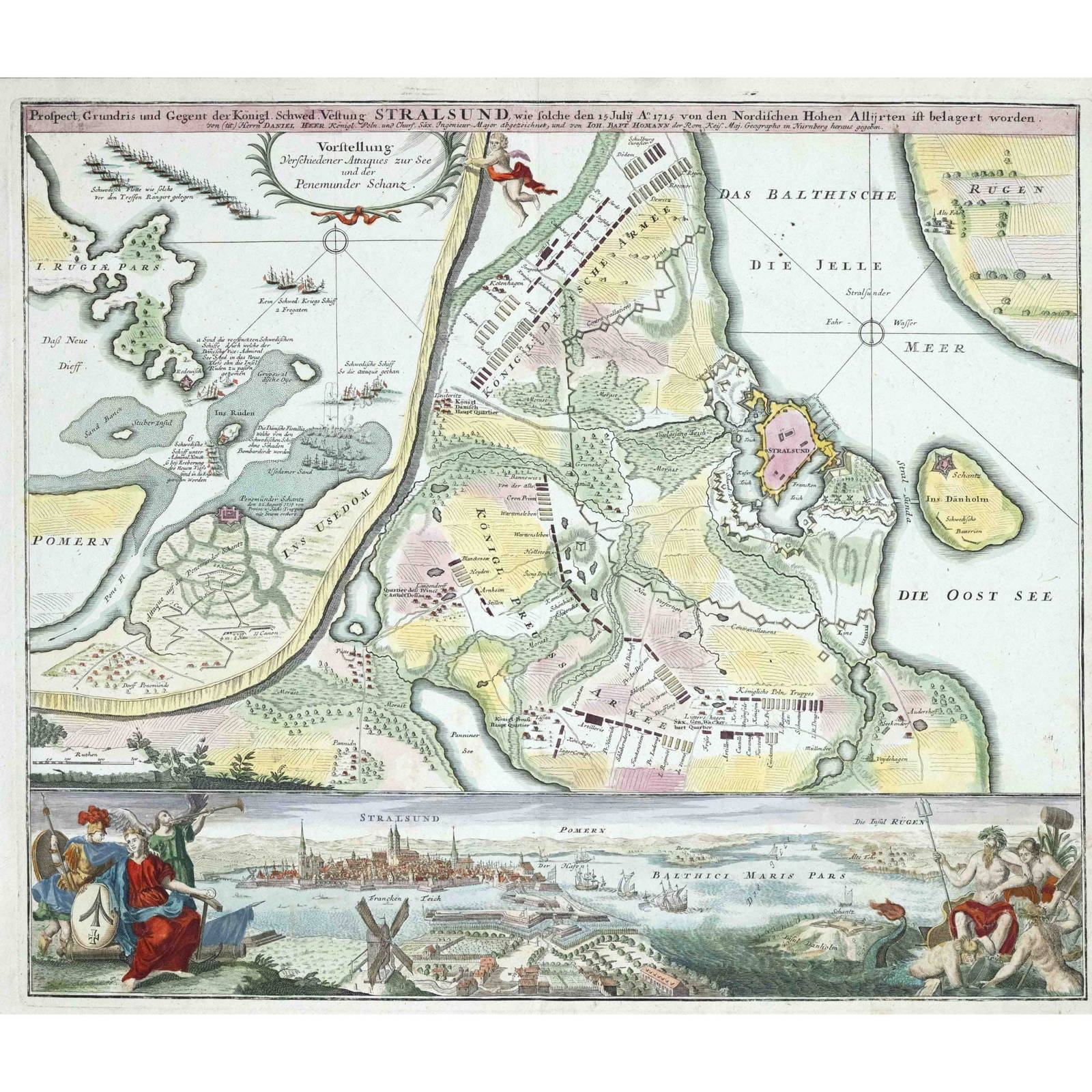 Historical Map Of Stralsund A Auction