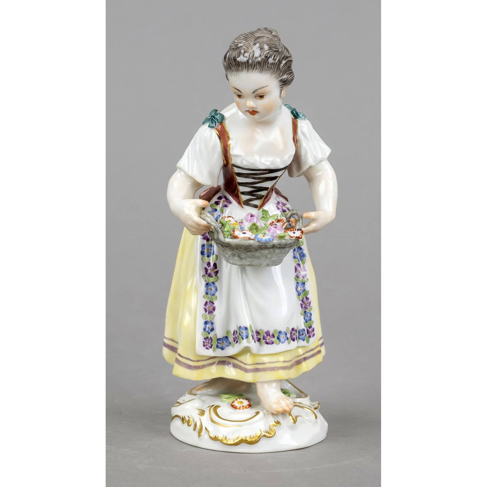 Gardener's Girl With Flower Baske Auction