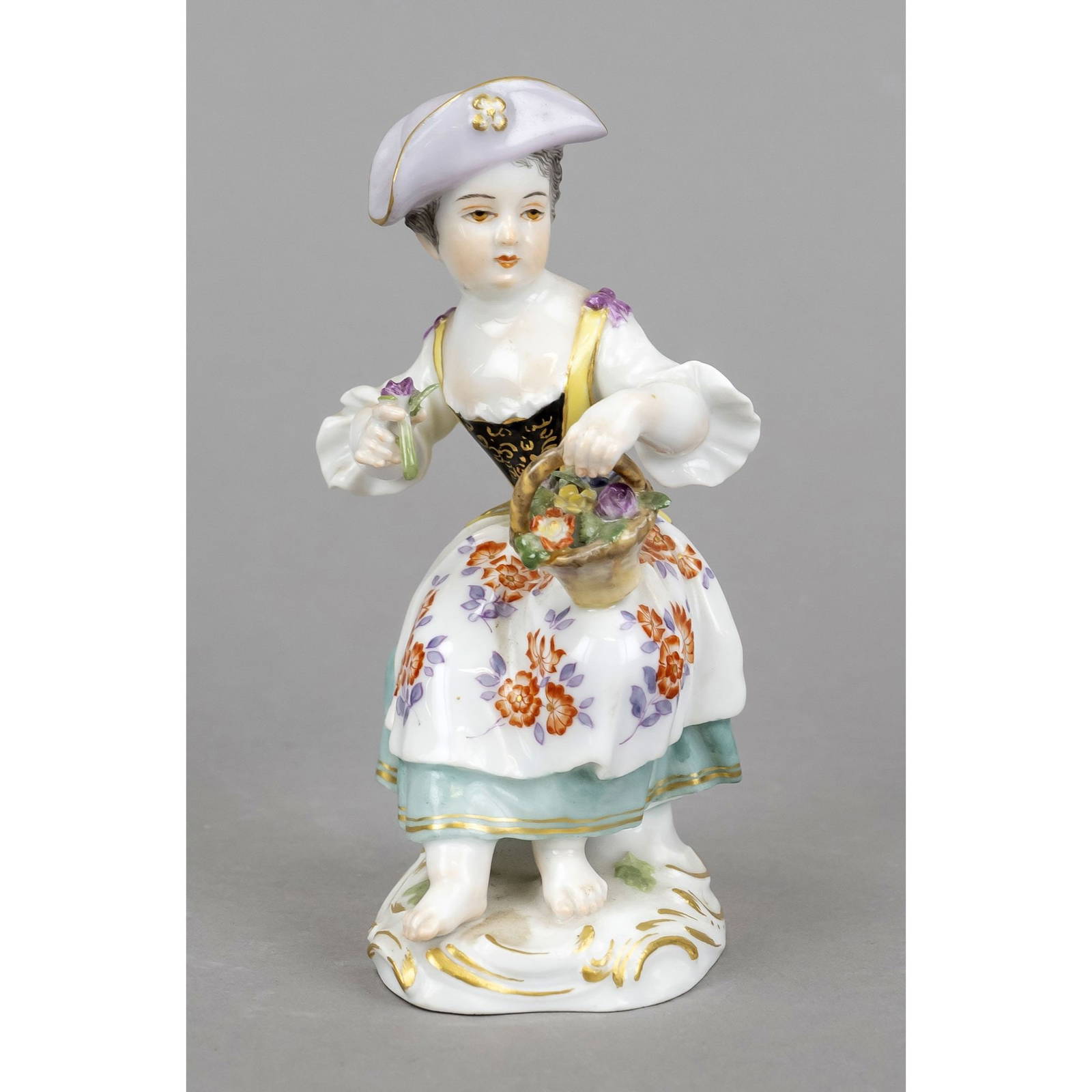 Gardener's Girl With Flower Baske Auction