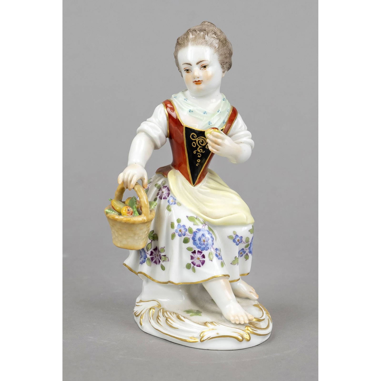 Gardener's Girl With Flower Baske Auction