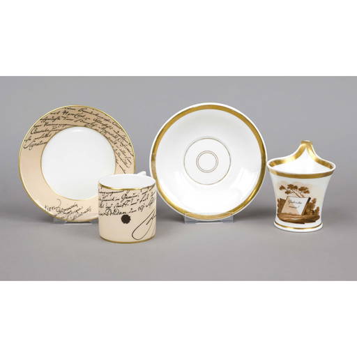 Two Commemorative Cups With Sauce