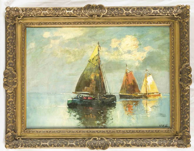 Otto Wild (1898 1971), Segelschiffe Auf Dem Meer,