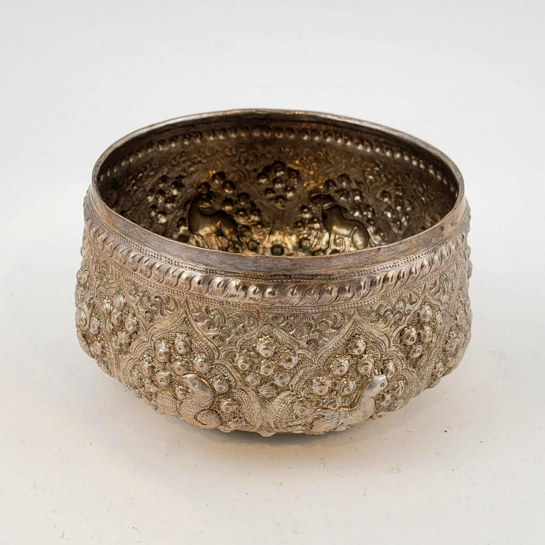 Thai Silver Repousse Silver Bowl (#0014) on Apr 02, 2023 | ArtAntiques ...