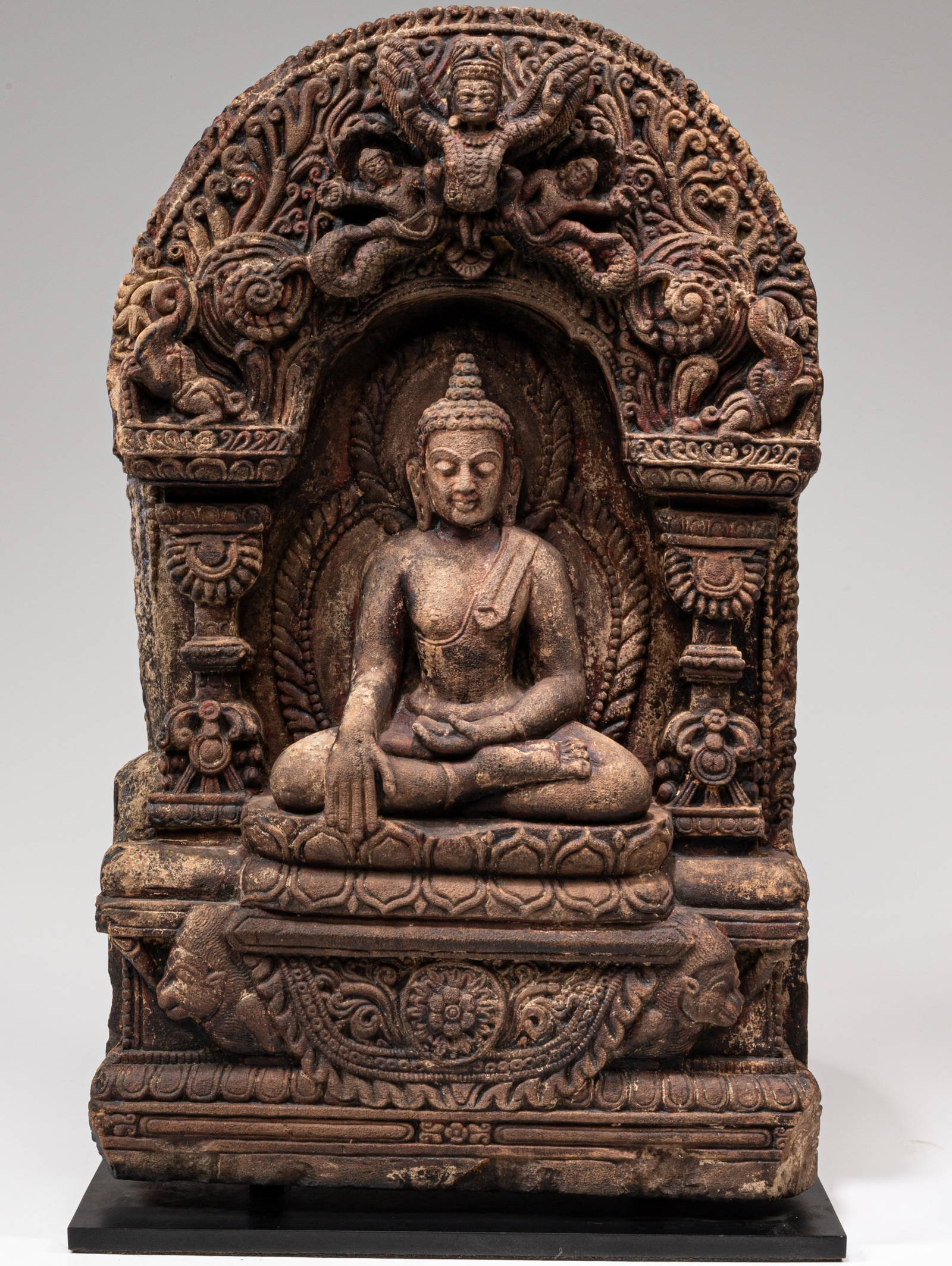 Buddha On Throne Surrounded By Torana Auction
