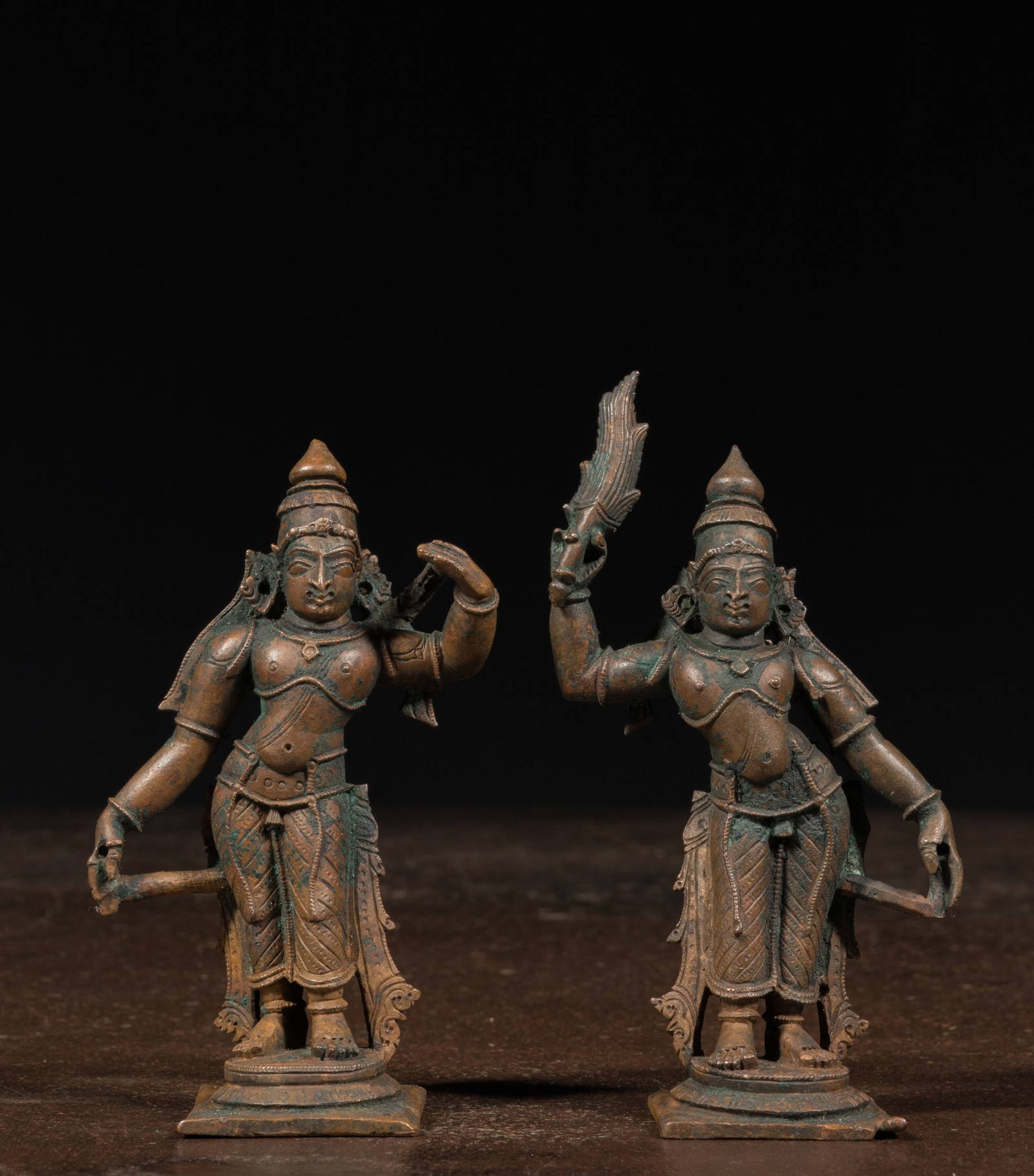 Shiva And Parvati Bronze India 19th Century Auction