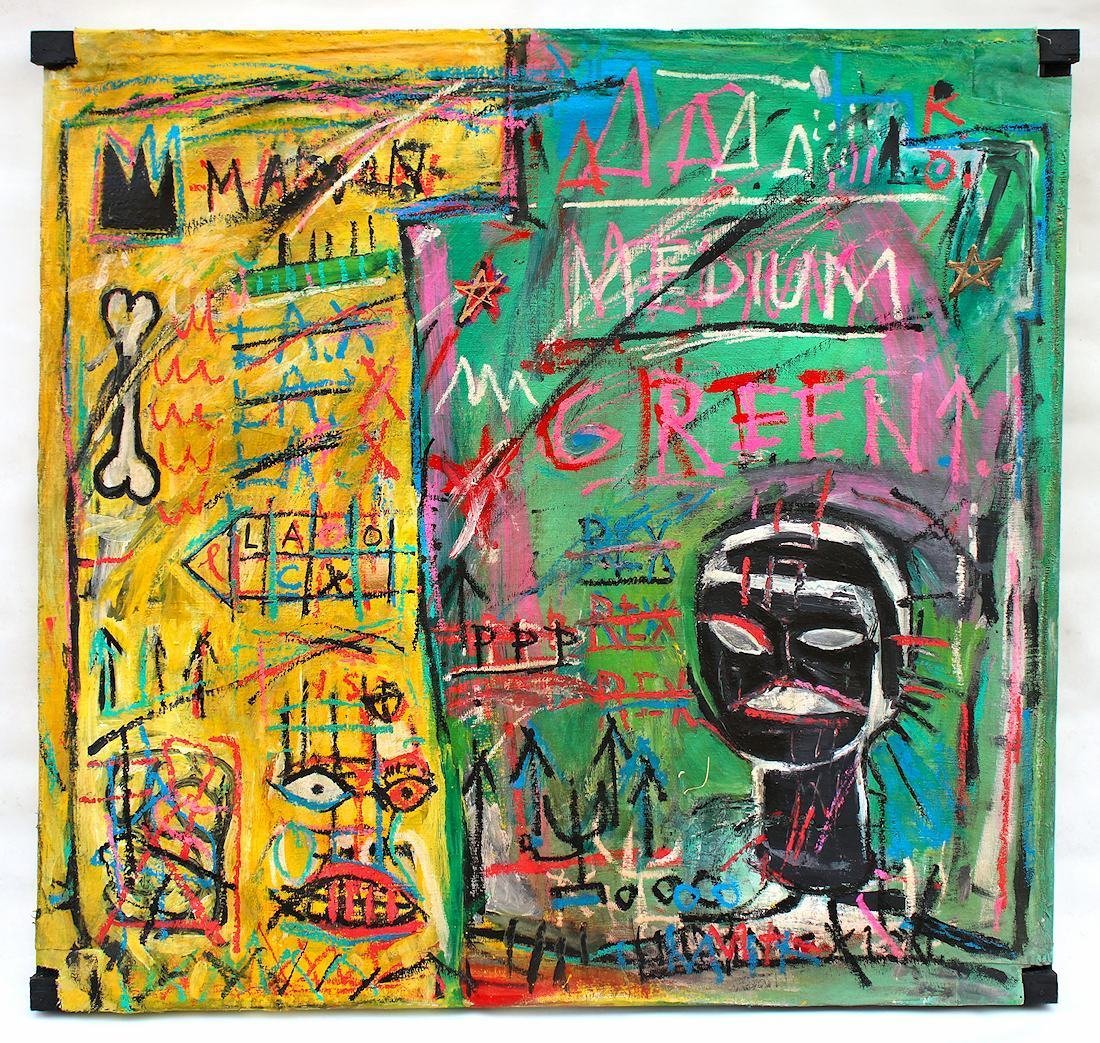 JEAN MICHEL BASQUIAT 1960-1988/ PAINTING ON CANVAS