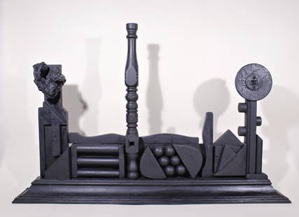 Louise Nevelson Painted Wood Assemblage Sculpture