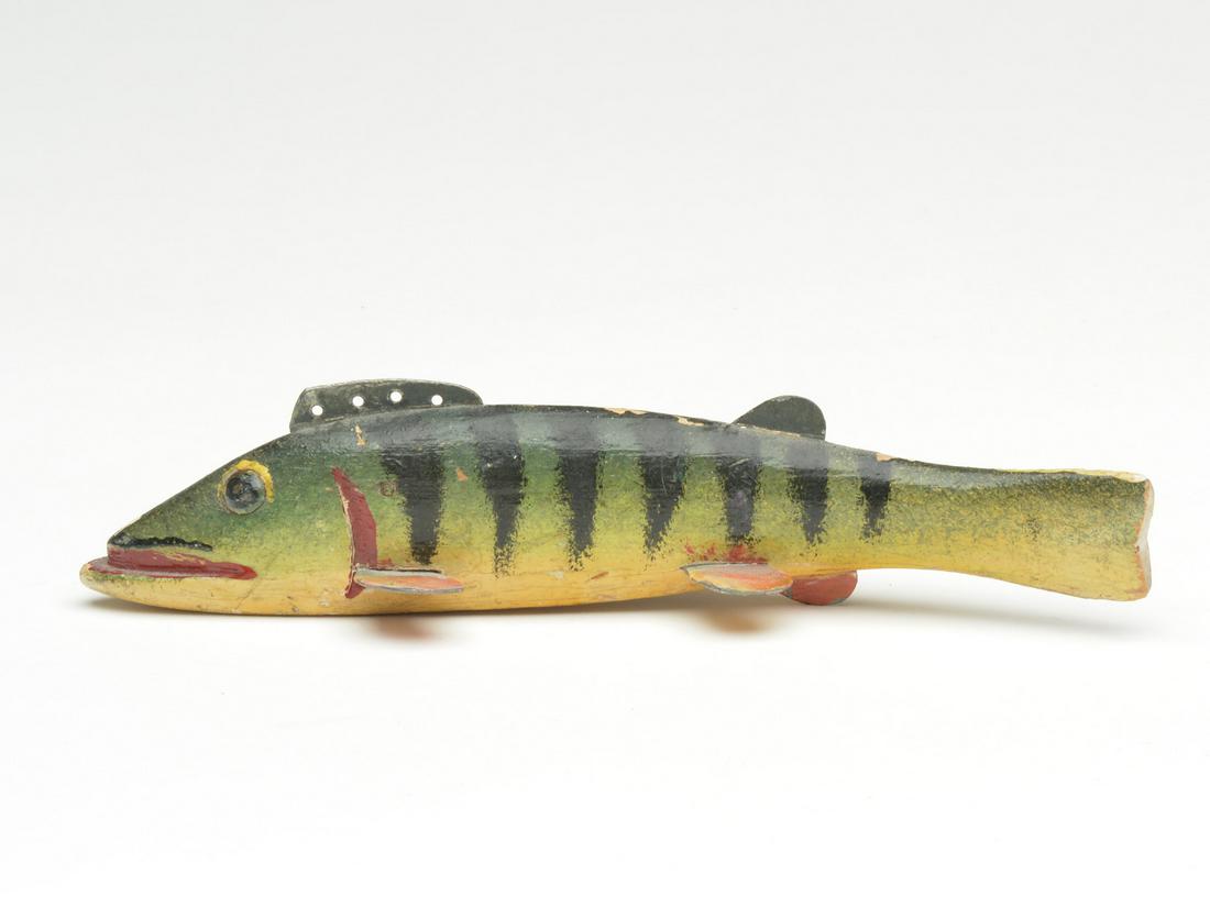 Perch fish decoy, Oscar Peterson, Cadillac, Michigan, (#0302) on Aug 07 ...