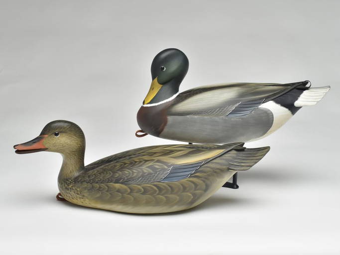 Pair Of Oversize Mallards, George Strunk, Glendora, New