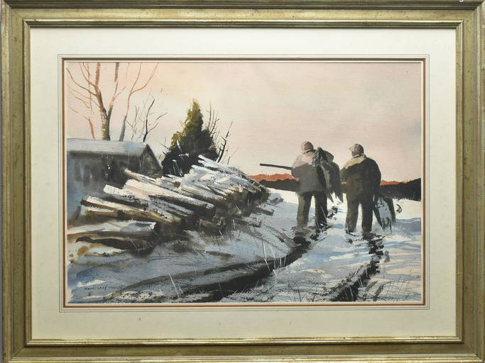 Chet Reneson (b.1934), watercolor. (#371) on Jul 30, 2022 | Guyette ...