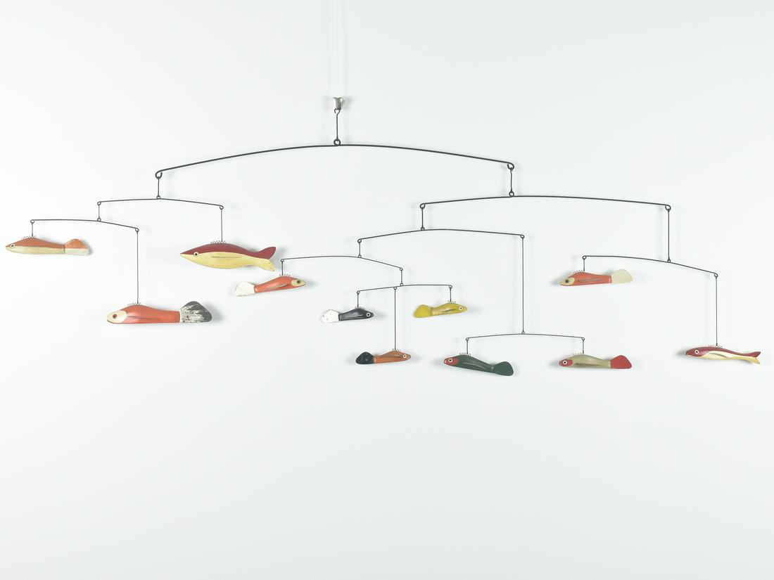 An amazing mobile made from 11 Leroy Howell fish decoys. (#0140) on Apr ...