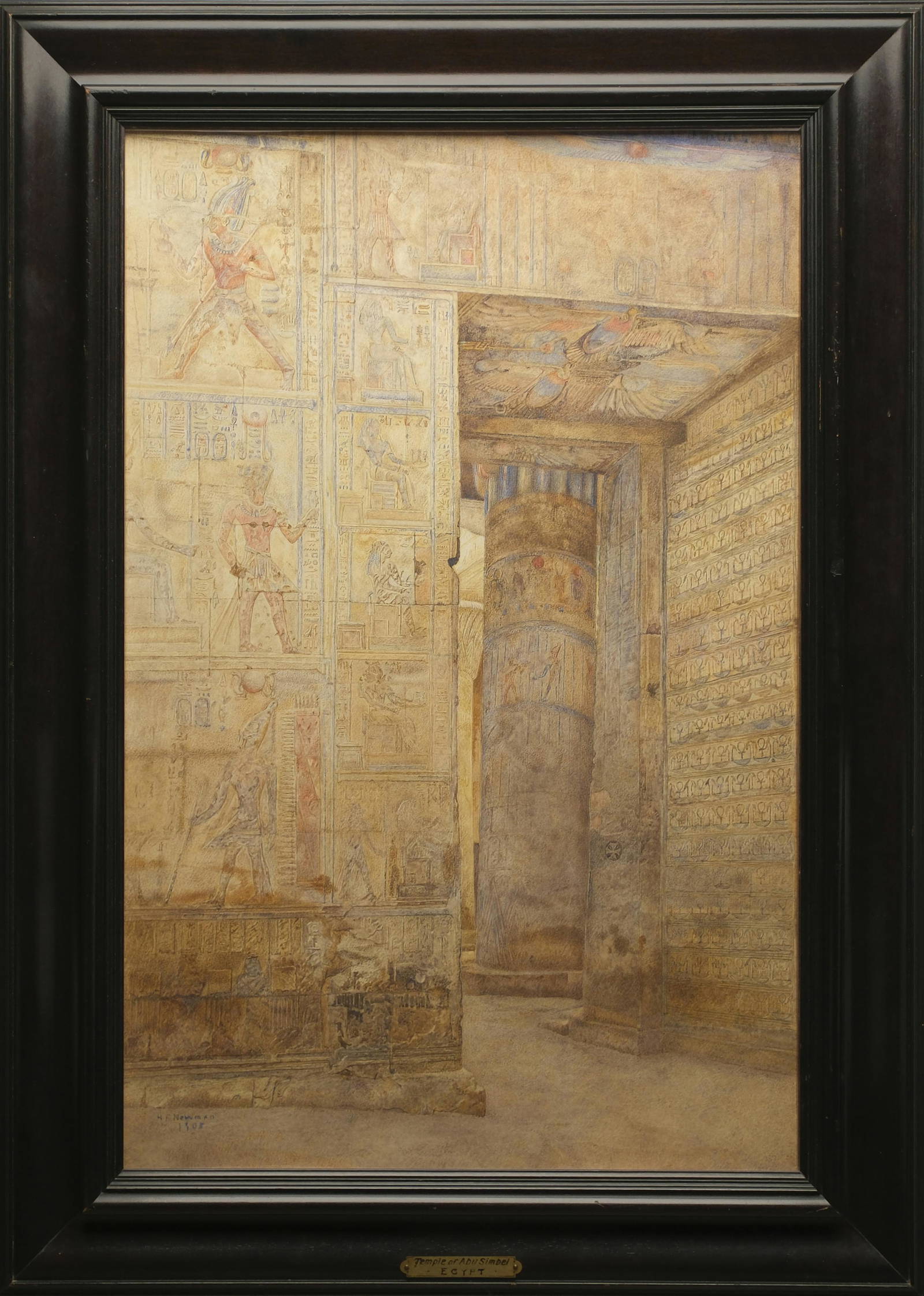 Henry Roderick Newman (1833 - 1918), Temple At Abu Simbel. Auction