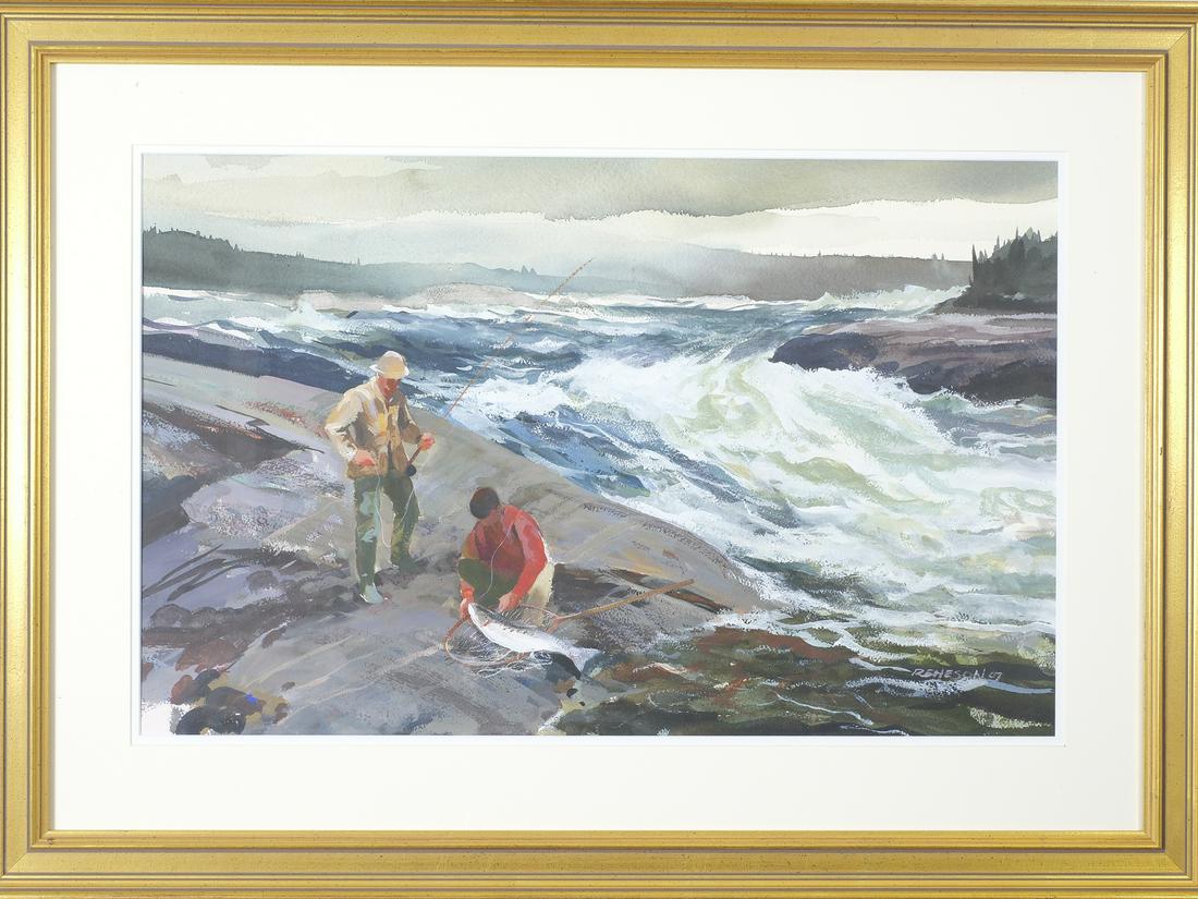 Chet Reneson (b. 1934), Watercolor And Guache. Auction