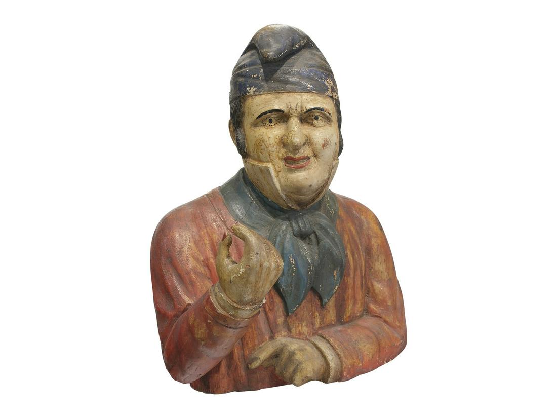 Comical Bust Cigar Store Trade Sign, Shop Of Samuel Robb, New York City ...